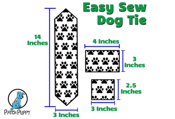 Easy Sew Dog Tie Pattern - Doggie bling for your pooch